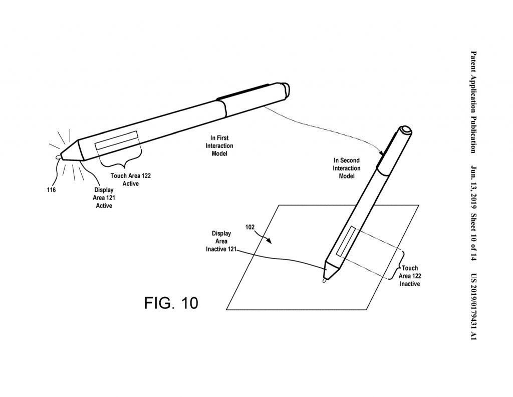 Patent reveals the Microsoft Surface Pen with an OLED touch bar panel ...